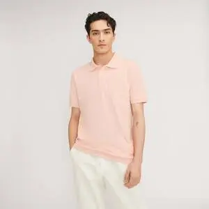 Everlane Pique Polo TShirt Petal Pink