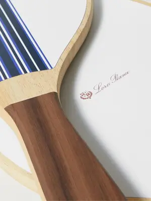 Loro Piana Logo-print Wooden Beach Bat And Ball Set