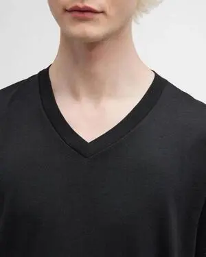 CDLP Apos;s V-neck Stretch T-shirt - Black