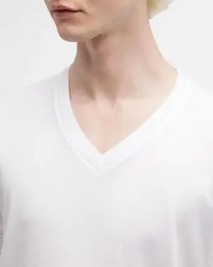 CDLP Apos;s V-neck Stretch T-shirt - White