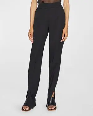 Jacquemus Jacquemus Tibau Straight-Leg Crepe Pants - Black