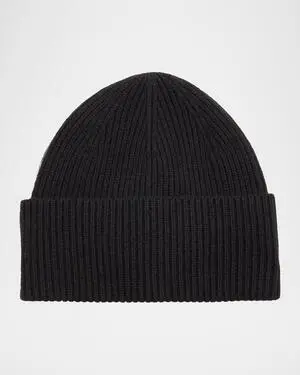TOTEME Knit Wool & Cashmere Beanie - Black