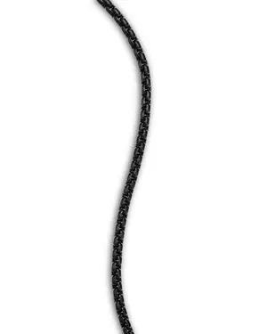 David Yurman Box Chain Bracelet In Stainless Steel And Sterling Silver - Black