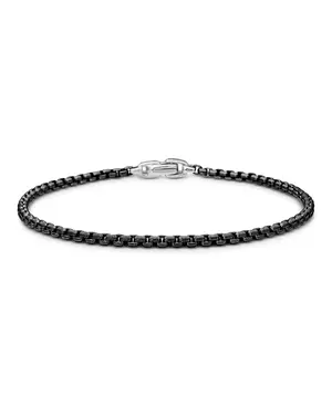 David Yurman David Yurman Box Chain Bracelet Black/silver