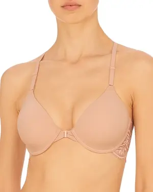 Natori Lush Front Close Bra - Rose/white