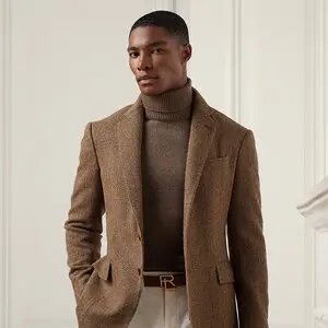 Ralph Lauren Kent Hand-Tailored Herringbone Jacket Brown / Tan