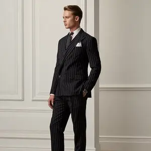 Ralph Lauren Gregory Striped Trouser Black/white