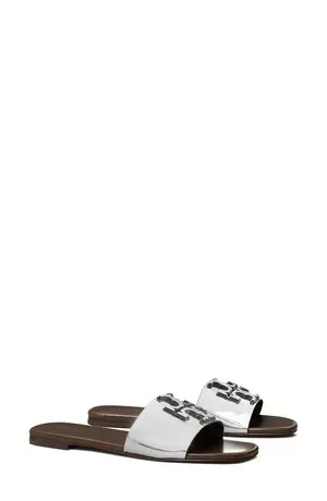 Tory Burch Ines Slide Sandal Silver / Coconut