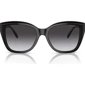 Emporio Armani Emporio Armani 55mm Cat Eye Sunglasses Black/gradient Grey