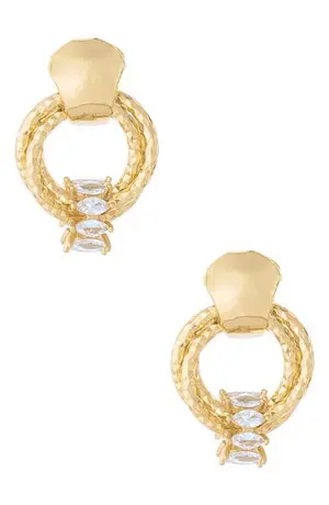 Ettika Mini Barrel Drop Earrings