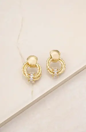 Ettika Mini Barrel Drop Earrings