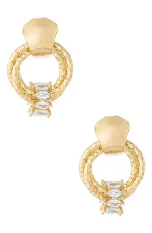 Ettika Mini Barrel Drop Earrings