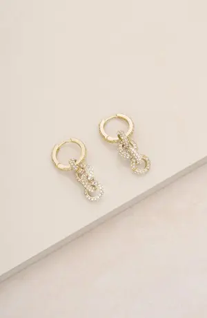 Ettika Pavé Drop Earrings