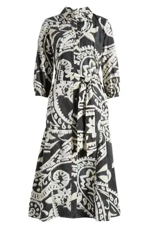 RIVER ISLAND Shelly Tie Waist Shirtdress