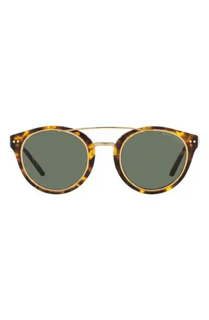Ralph Lauren Ralph Lauren 49mm Round Frame Sunglasses Havana/ Green