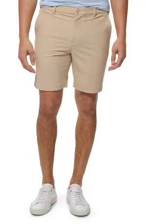 Mizzen+main Helmsman Flat Front Golf Shorts Hummus Solid