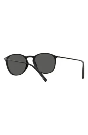 Armani Exchange Square Frame Sunglasses - Matte Black