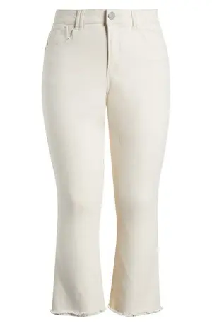 Wit & Wisdom Frayed High Waist Ankle Pants - Ecru