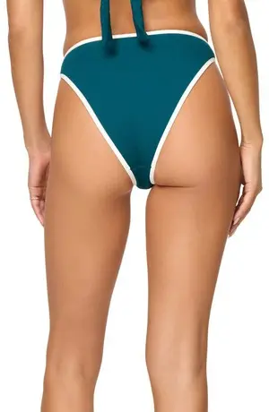 L*Space Nora Bitsy Bikini Bottom - Deep Teal / Cream