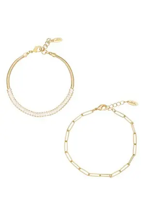 Ettika Set Of 2 Bracelets - Gold