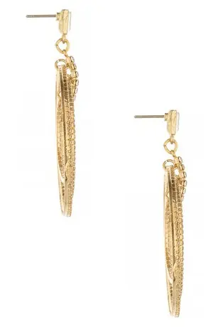Ettika Disco Crystal Drop Earrings