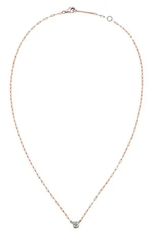 Lana Jewelry Solo Round Diamond Pendant Necklace - Rose