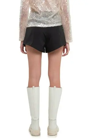 GREY LAB Balloon High-waisted Shorts - Black