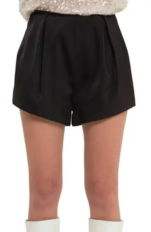 GREY LAB Balloon High-waisted Shorts - Black