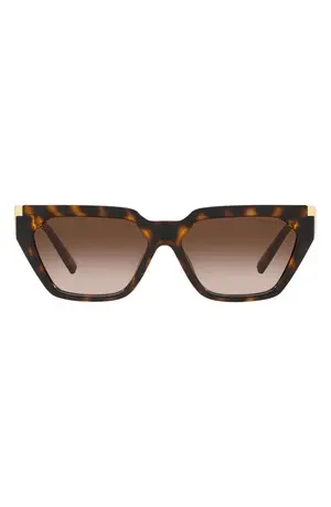 Tiffany & Co. 56mm Irregular Sunglasses Havana
