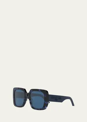 Dior DIOR Wildior S3U Square Sunglasses Blue Pattern