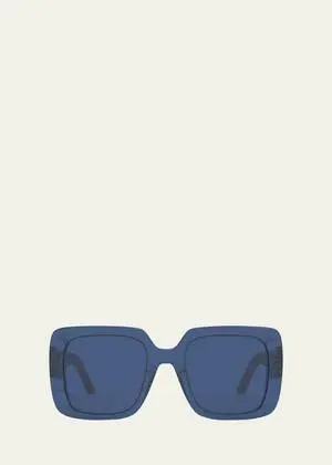 Dior DIOR Wildior S3U Square Sunglasses Shiny Blue / Blue