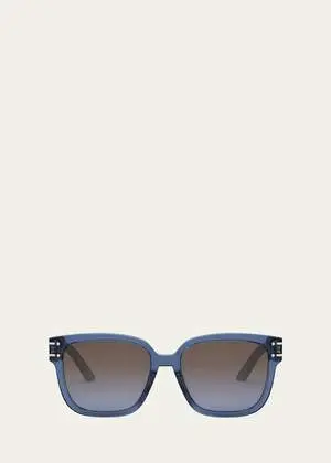 Dior DIOR Wildior S3U Square Sunglasses Shiny Blue Bordea