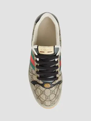 Gucci Screener Gg Supreme Canvas Sneakers - Brown