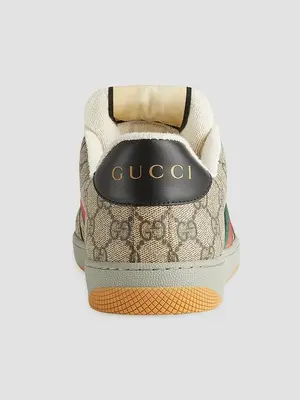 Gucci Screener Gg Supreme Canvas Sneakers - Brown