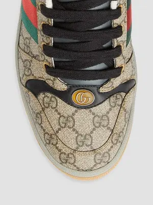 Gucci Screener Gg Supreme Canvas Sneakers - Brown