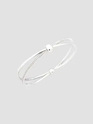 Pomellato Together 18k Rhodium-plated & 0.9 Tcw Diamonds Bangle Bracelet - White Gold