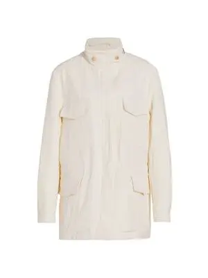 Loro Piana Women's Iconic Traveller Oversized Jacket - White  - White