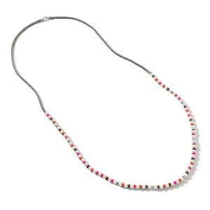 John Hardy Colorblock Necklace Pearl