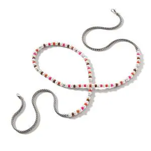 John Hardy Colorblock Necklace Pearl