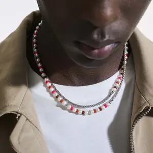 John Hardy Colorblock Necklace Pearl