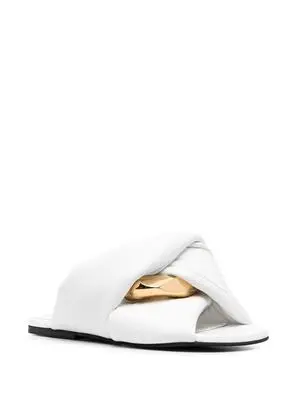 JW Anderson Chain-link Detail Sandals - White