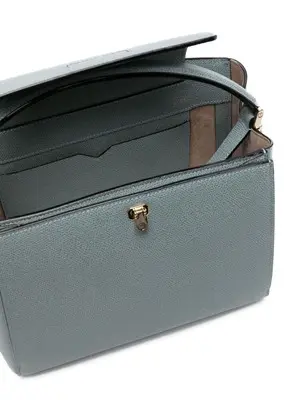 VALEXTRA Medium Brera Leather Tote Bag