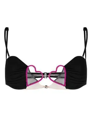 NENSI DOJAKA Heart-detail Underwire Bra - Black