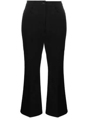JIL SANDER Pressed-crease Flared Cropped Trousers