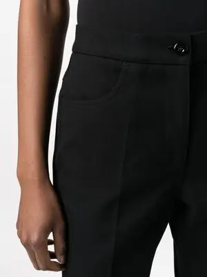 JIL SANDER Pressed-crease Flared Cropped Trousers