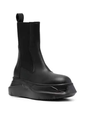 Rick Owens Beetle Leather Ankle Boots