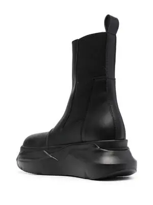 Rick Owens Beetle Leather Ankle Boots