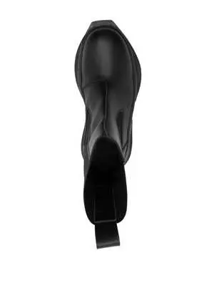 Rick Owens Beetle Leather Ankle Boots