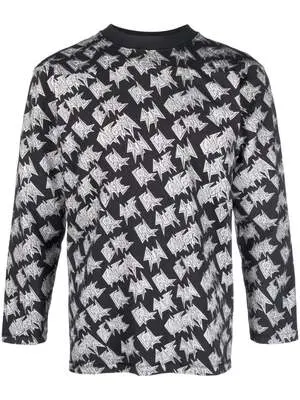 ERL Logo-print Long-sleeved T-shirt - Black