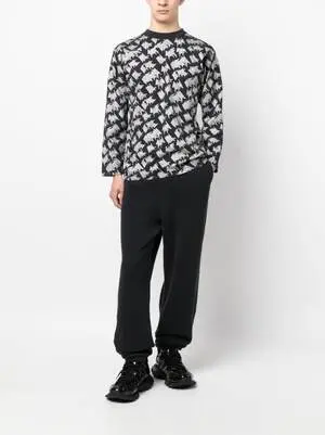 ERL Logo-print Long-sleeved T-shirt - Black